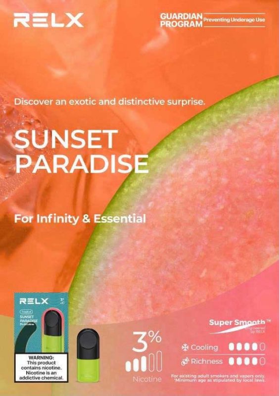 RELX Pod Pro – Sunset Paradise (Pink Guava) – 3% Nicotine
